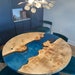 Mappa Burl Round Dining Room River Table - Etsy