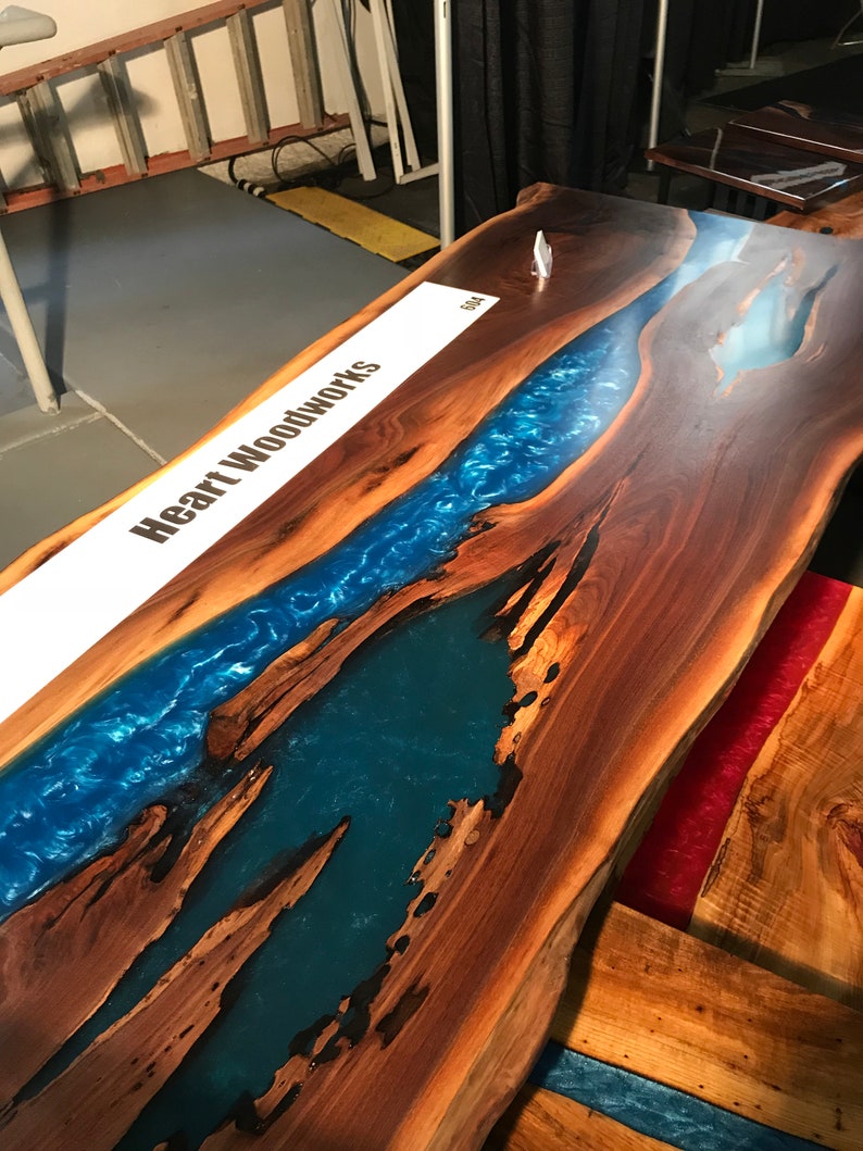 Black Walnut Dining River Table SOLD - Etsy