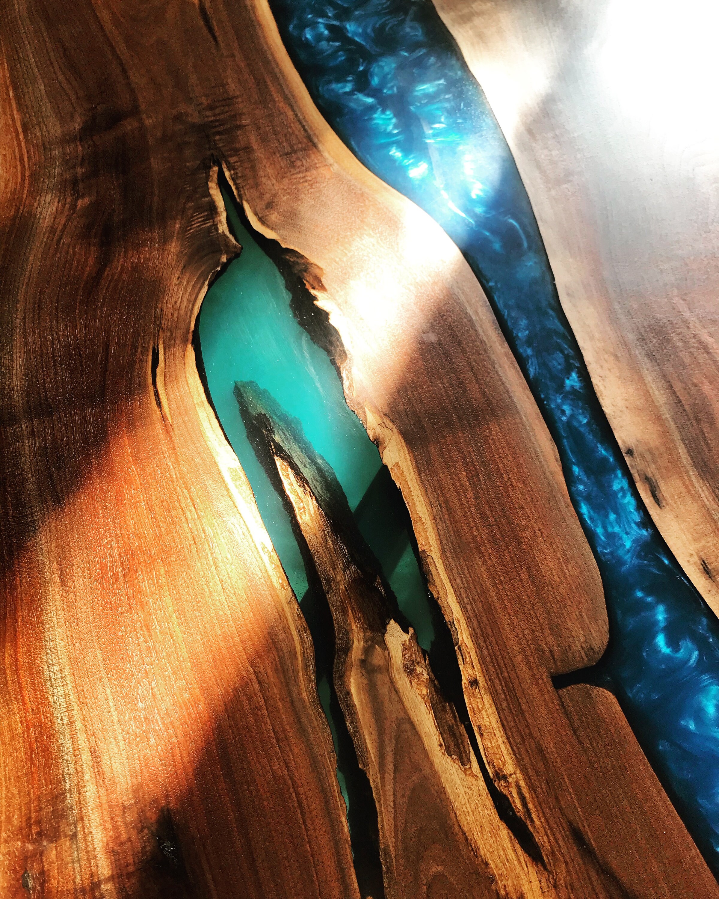 Black Walnut Dining River Table SOLD - Etsy