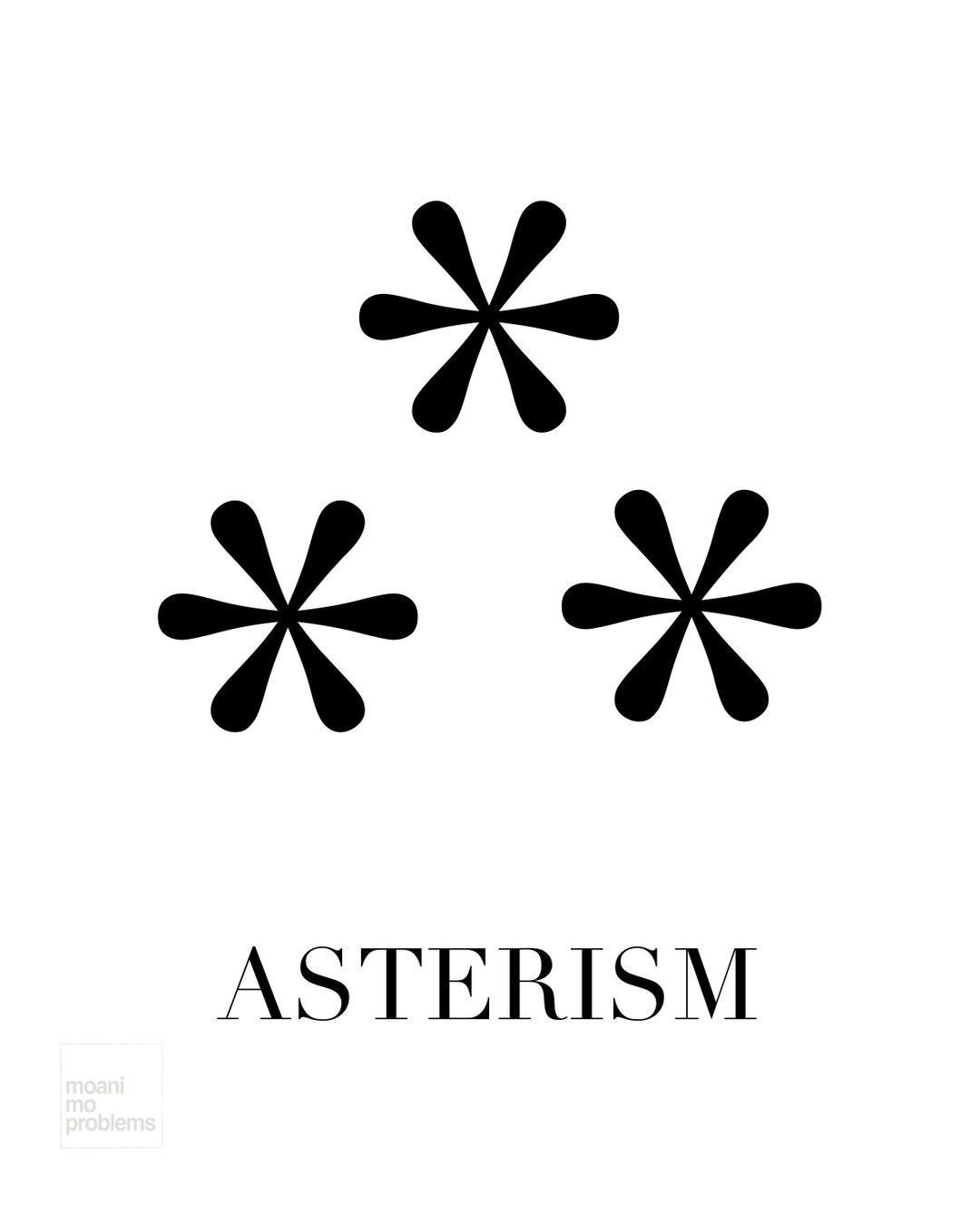 Asterism, Punctuation, Words, Typography - Etsy