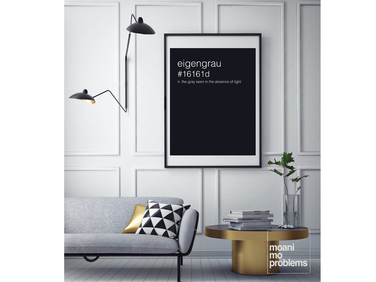 Eigengrau, Definition Poster, Color Poster, Poster, Wall Art, Home ...