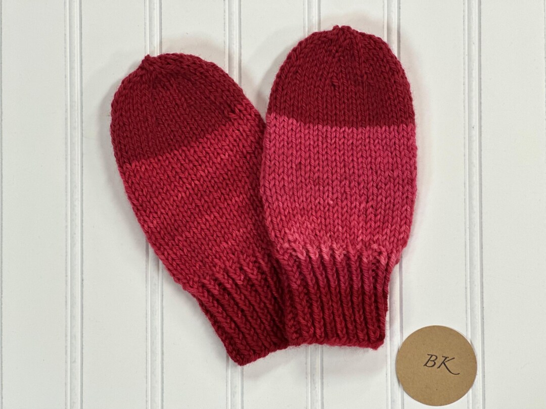 Hand Knit Youth/adult Thumbless Adaptive Mittens - Etsy