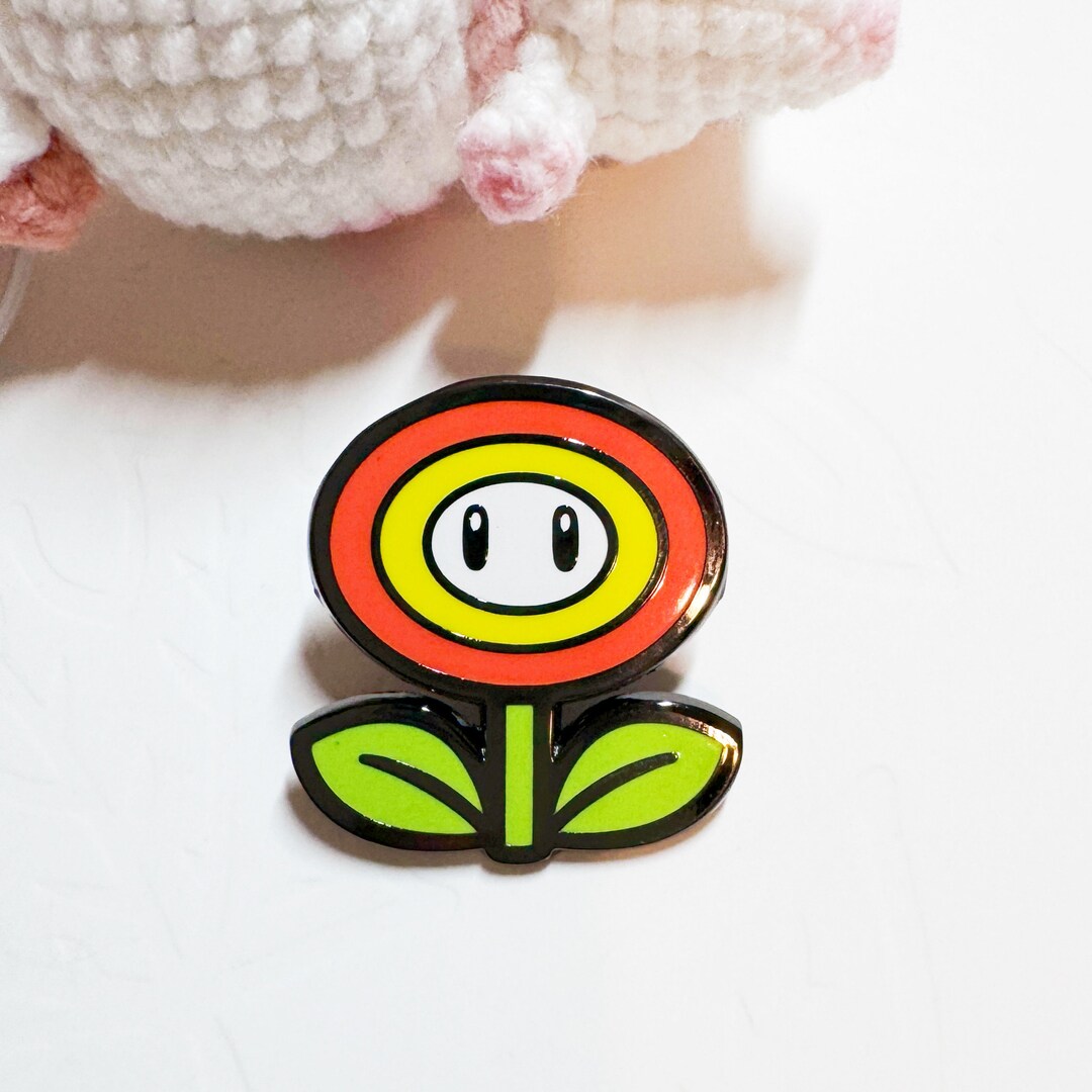 Super Mario Bros Flower Enamel Pin Mario Flower Pin Mario Fan Game ...
