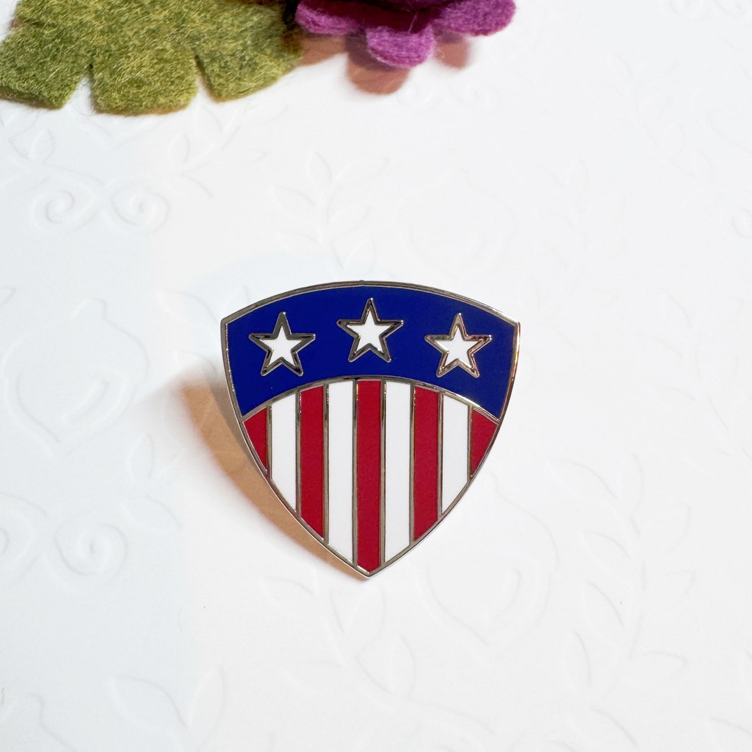 American Shield Enamel Pin American Flag Pin USA Flag Accessory ...