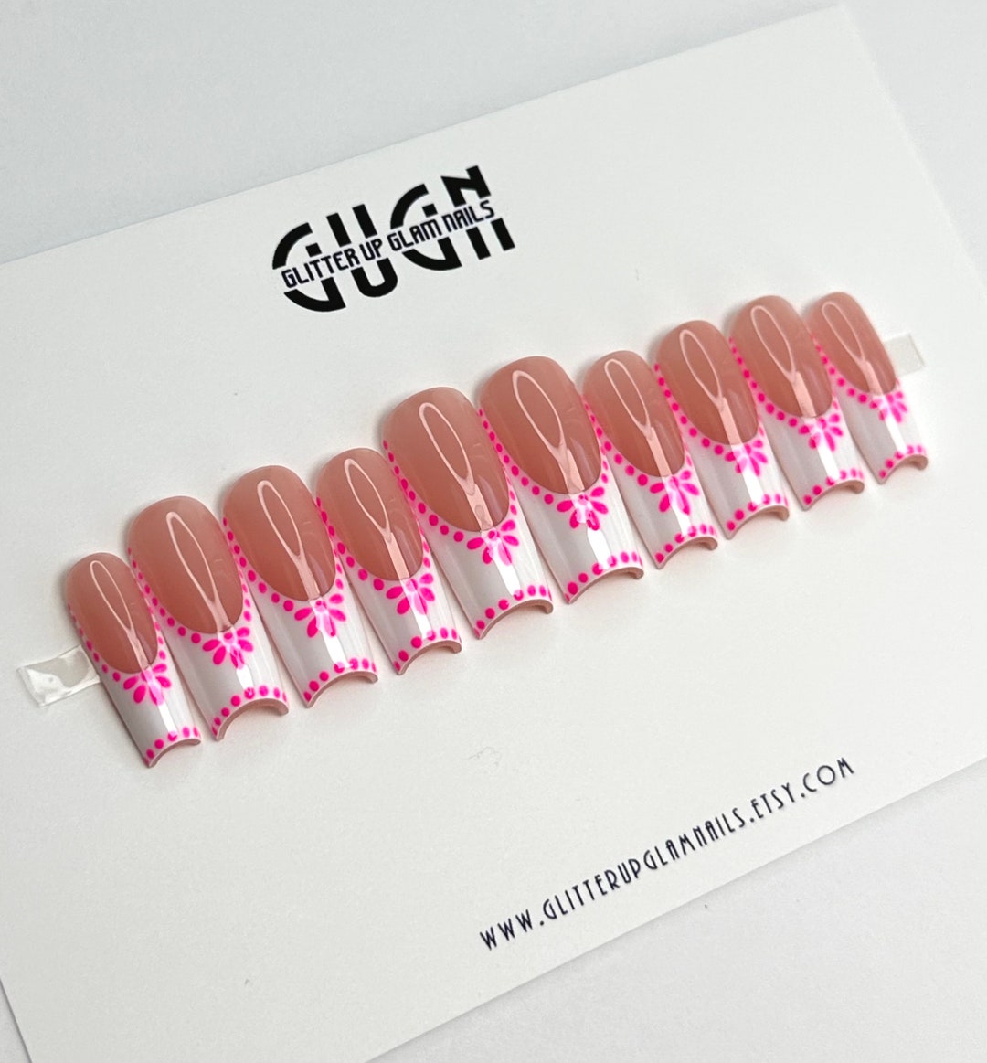 Bright Pink Clase Azul Press on Nails - Etsy
