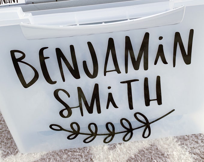 Vinyl First/middle Name for File Boxes-box NOT INCLUDED - Etsy