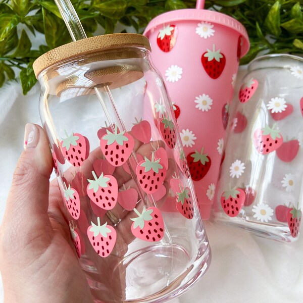 Pink Glass Cups - Etsy