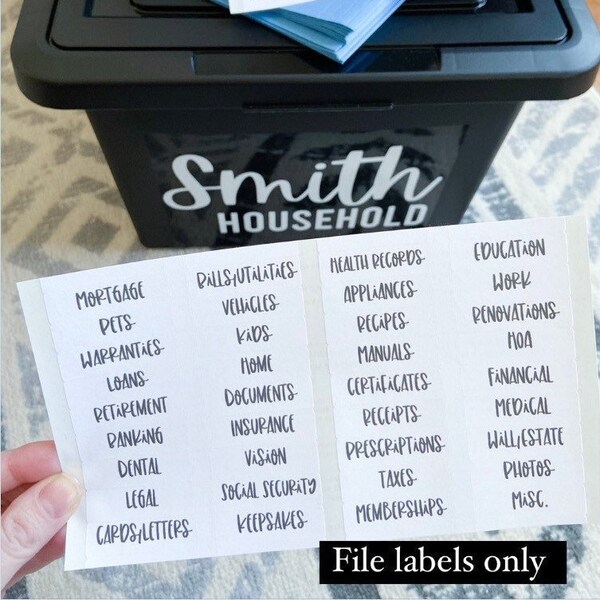 File Cabinet Labels - Etsy