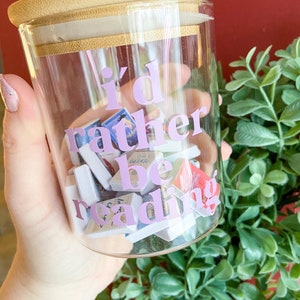 Personalized Book Keepsake Jar . TBR Jar for Book Lovers . Book Lover ...