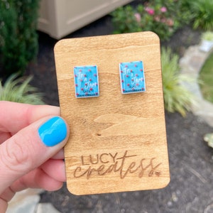 Mini Books Earrings . Realistic Book Cover Earrings . Custom Book Studs ...