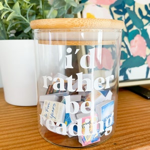 Personalized Book Keepsake Jar . TBR Jar for Book Lovers . Book Lover ...
