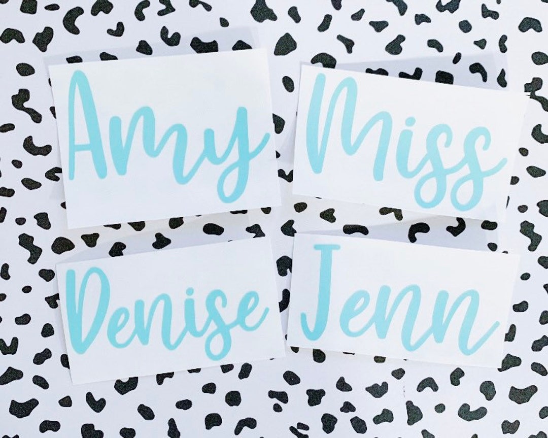 Personalized Name Decal . Custom Name Decal . Name Sticker . Shaker ...
