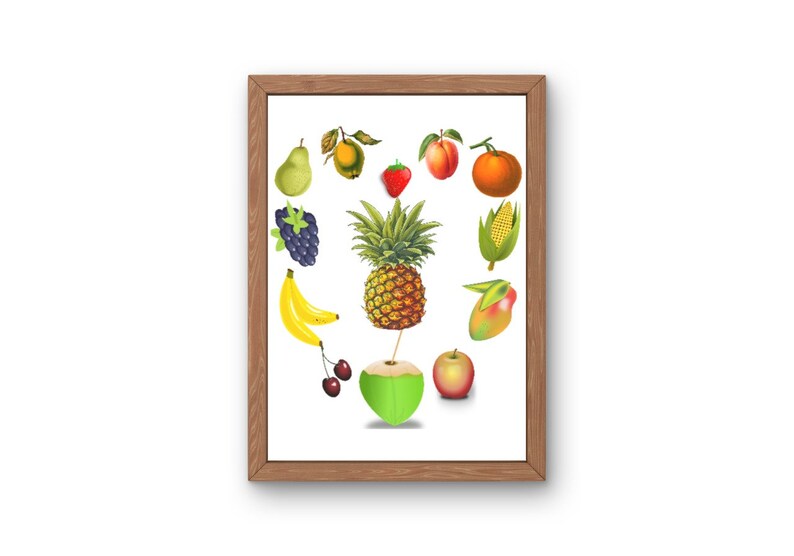 Fruit SVG, Assorted Fruits SVG, Digital Clip Art Set SVG - Etsy