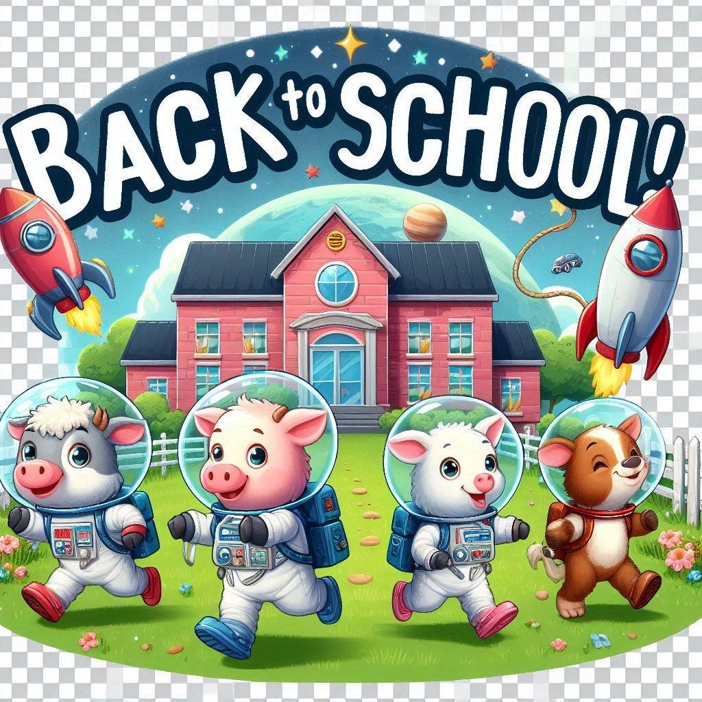 Welcome Back to School PNG, Astronauts Back to School PNG, First Day of ...