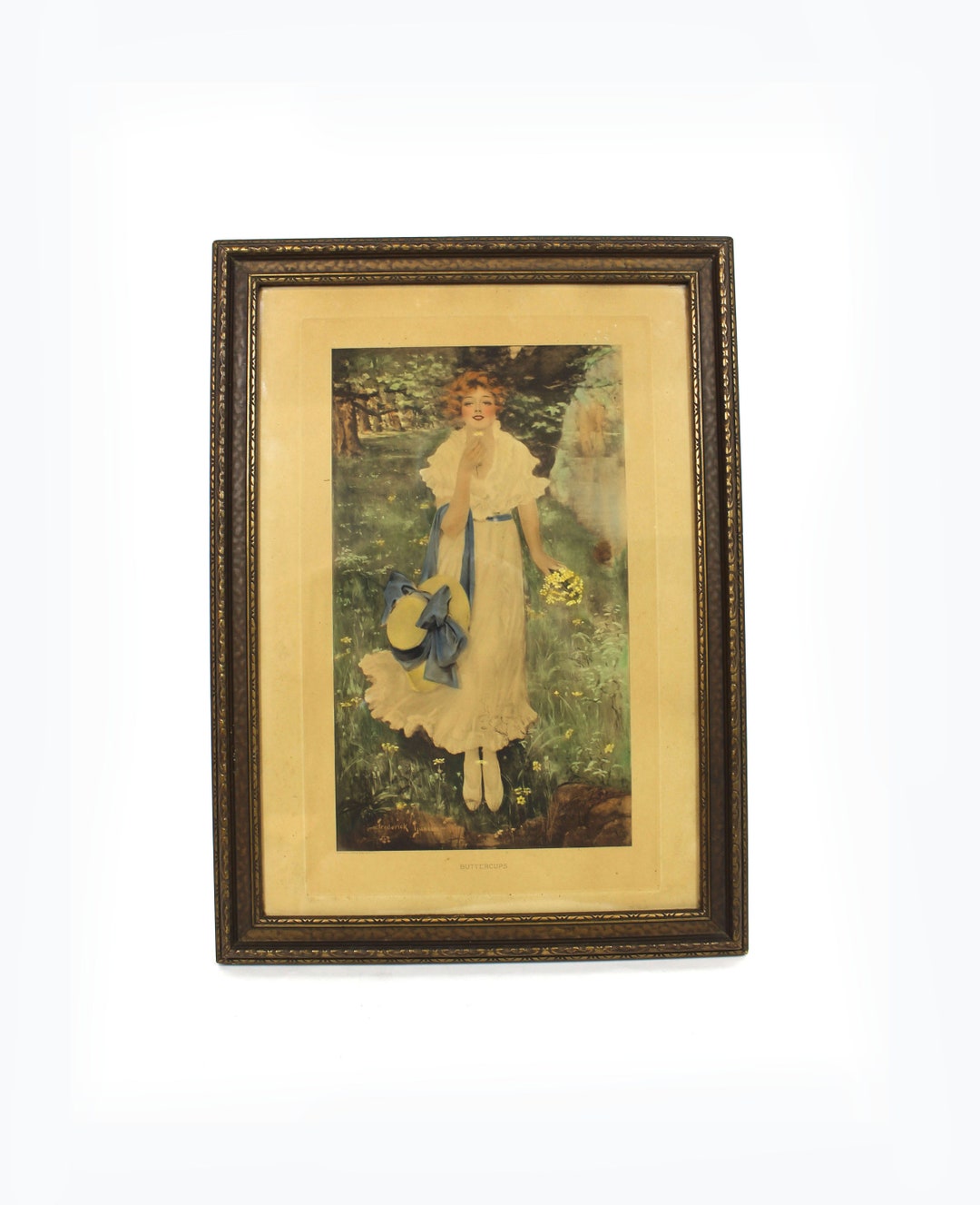 1920s. Frederick Duncan. Original Etching. Hand Colored. Morris and ...