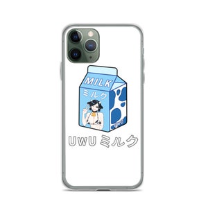 Uwu Milk iPhone Case | Japanese Anime Hentai Cow Girl Moo Milk Carton ...