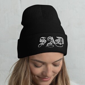 SAD Cuffed Beanie - Etsy