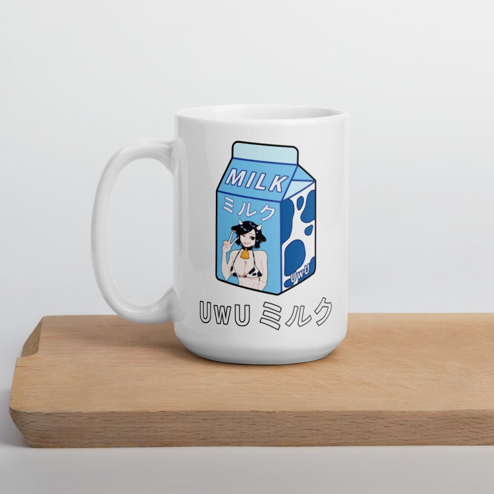 Uwu Milk Mug Japanese Anime Hentai Cow Girl Moo Milk Carton - Etsy