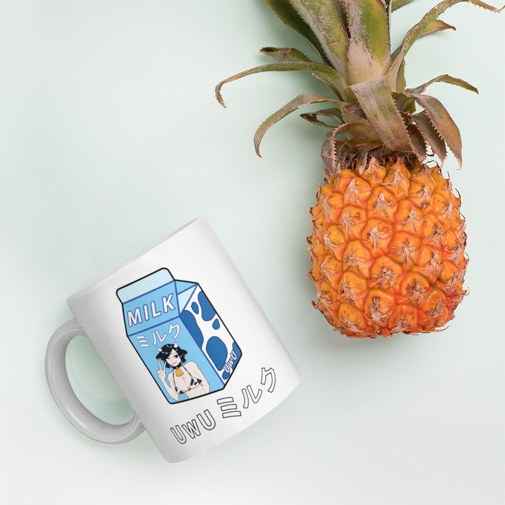 Uwu Milk Mug Japanese Anime Hentai Cow Girl Moo Milk Carton - Etsy