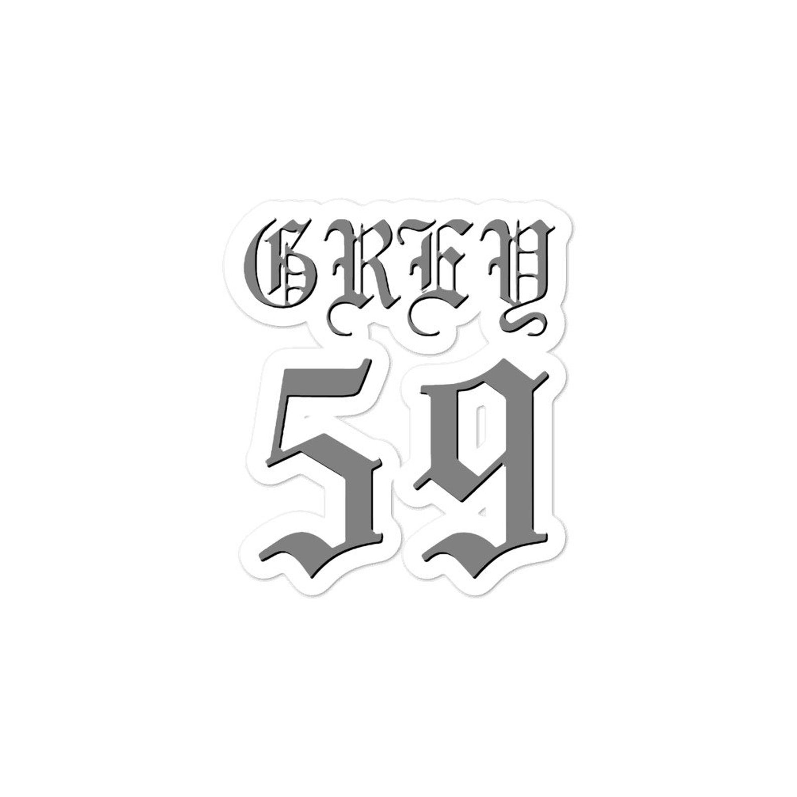 Grey 59 stickers | Etsy