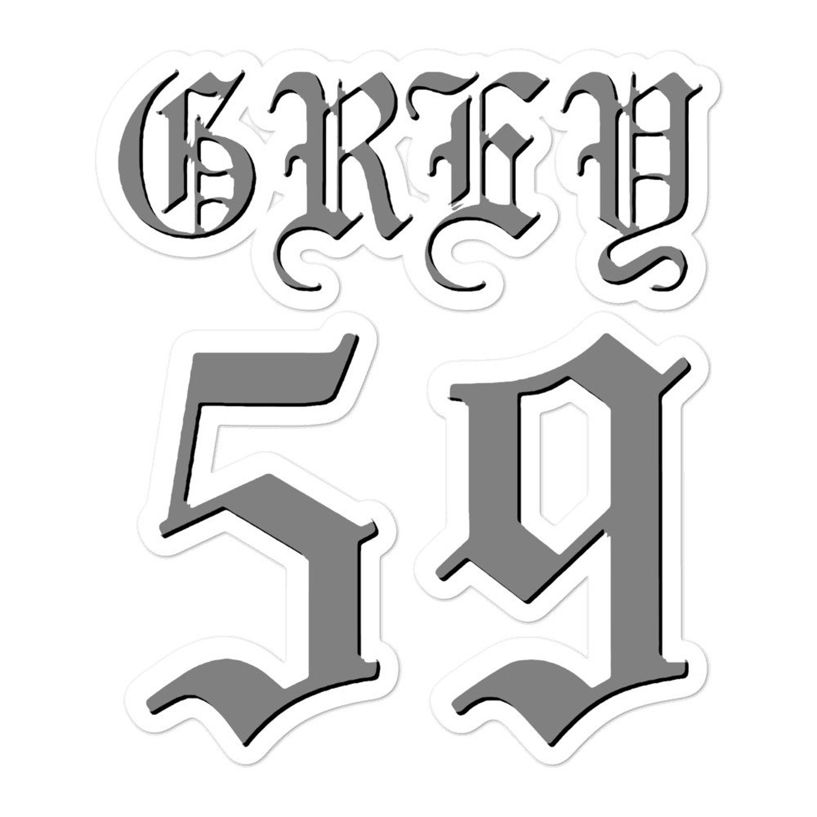 Grey 59 stickers | Etsy