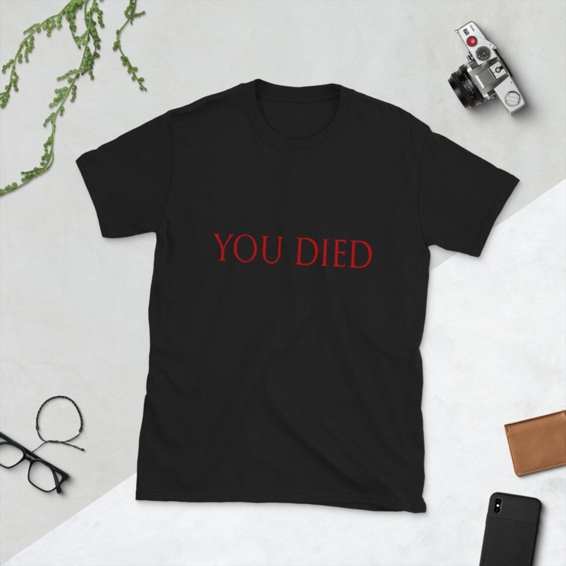 YOU DIED T-shirt | Short-sleeve Unisex Gamer Shirt | Git Gud Meme Shirt ...