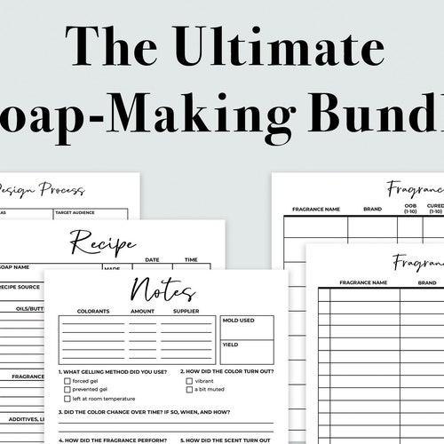 The Ultimate Soap Making Bundle Print-at-home Batch Record | Etsy