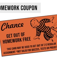 Free Homework Pass | Teacher Gifts Box | Homework Coupon | Digital ...
