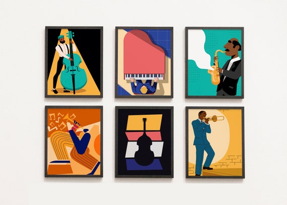 Jazz Band Posters Large set of 12 Digital Music Class - Etsy