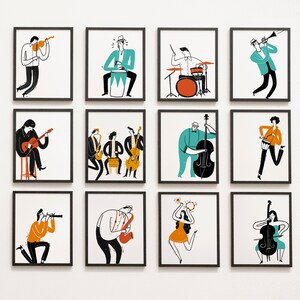 Musicians Gallery Wall - Orchestra, Band, Music Class, Band Room Decor ...
