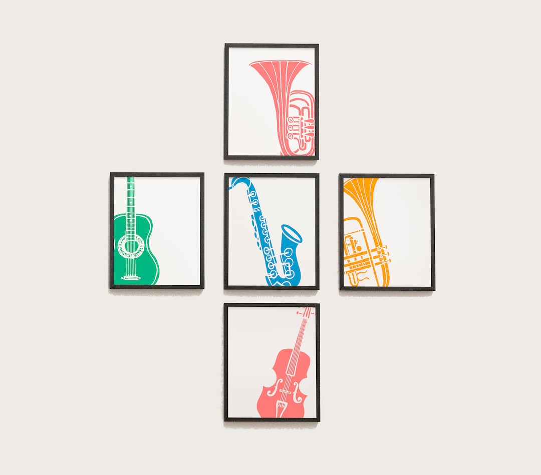Musical Instruments Gallery Wall Elementary School, Middle School, Band ...