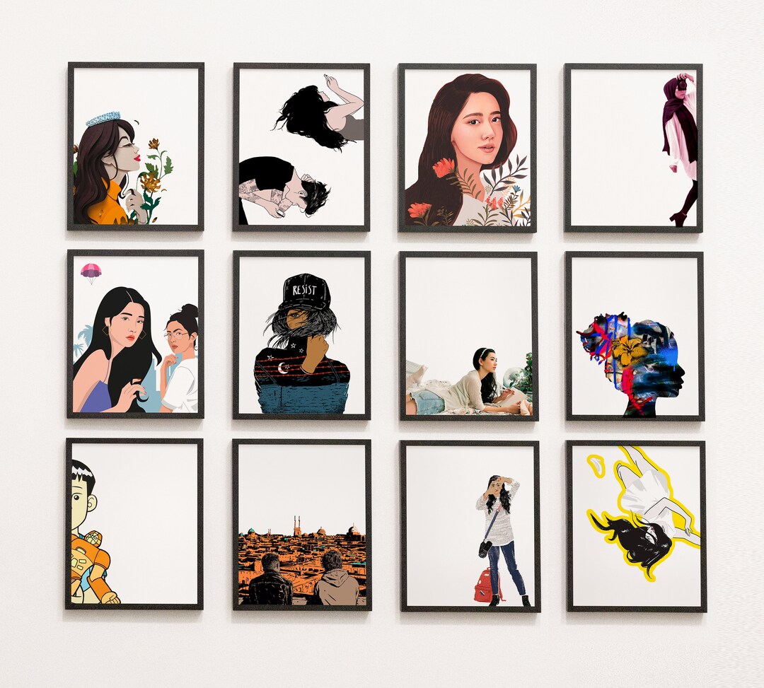 Asian HIGH SCHOOL Book Characters Gallery Wall, Classroom Decor ...