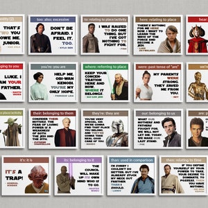 STAR WARS Grammar Posters (19) Digital Poster, English Lit Classroom ...