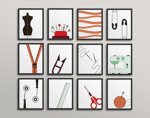 Sewing Room Wall 12 Craft Room Decor Sewing Room Decor - Etsy