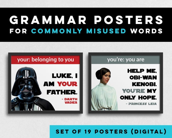 STAR WARS Grammar Posters 19 Digital Poster English Lit - Etsy