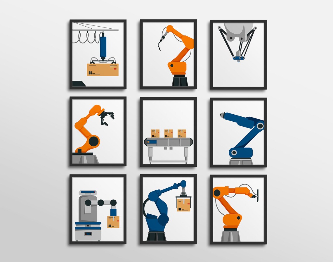 Automation Gallery Wall Manufacturing STEM Robots - Etsy