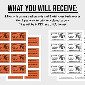 Monopoly CHORES Coupon - Get Out of Chores Free Card, Behavior Reward ...