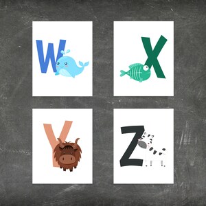 Animal Abcs Digital Printable Instant Download, Nursery, Pre-k ...