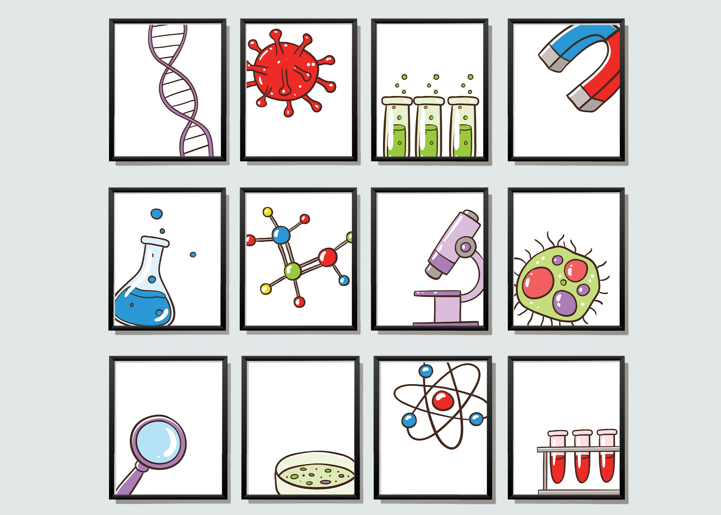 Science Class Gallery Wall Classroom Decor elementary | Etsy