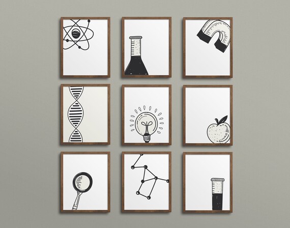 Neutral Theme Science Class Gallery Wall Classroom Decor - Etsy