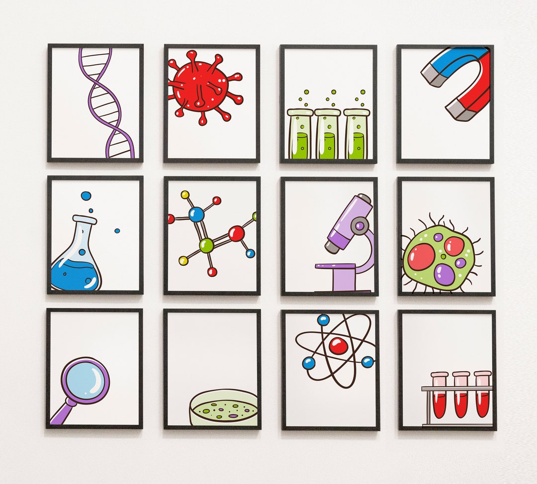 Science Class Gallery Wall - Classroom Decor, Elementary School Middle ...