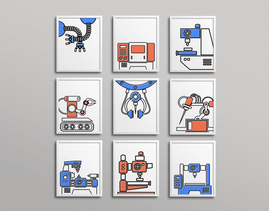 Manufacturing Gallery Wall Engineering Science High - Etsy