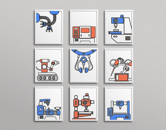 Manufacturing Gallery Wall Engineering Science High - Etsy