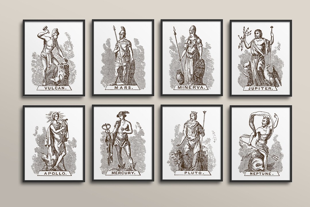 Ancient Roman Gods Gallery Wall - Roman Mythology, Goddess, History ...