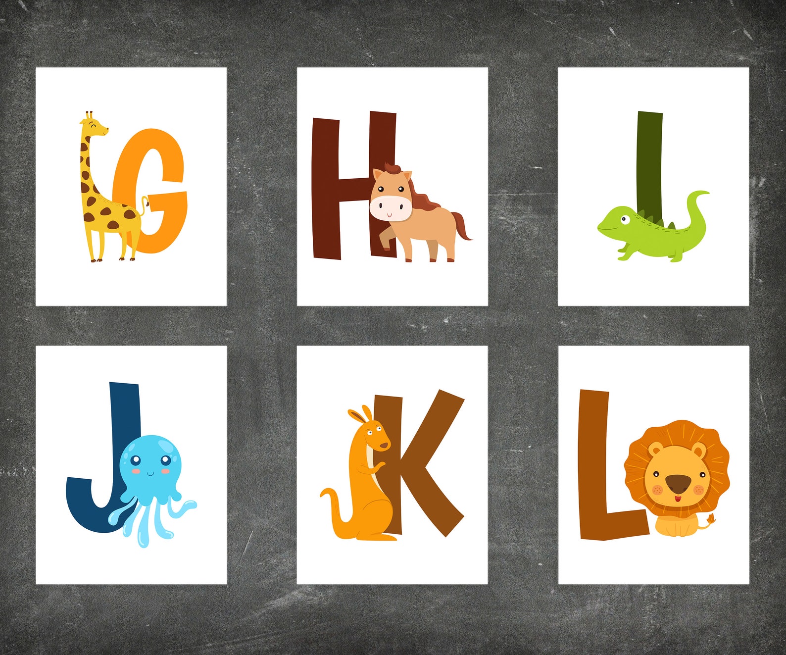 Animal Abcs Digital Printable Instant Download Nursery - Etsy