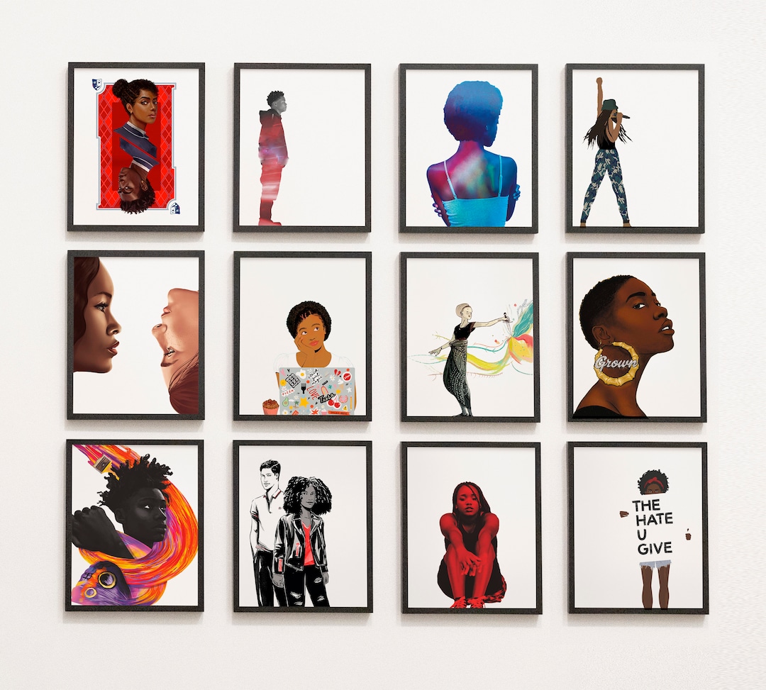 Black/poc HIGH SCHOOL Book Characters - Gallery Wall, Classroom Decor ...