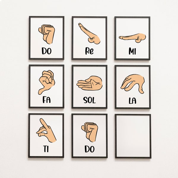 Solfege Hand Signs - Etsy