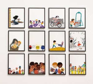 Printable Children's Book Character Gallery Wall Poster Bundle ...