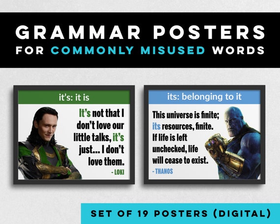 MARVEL Grammar Posters 19 Digital Poster English Lit - Etsy