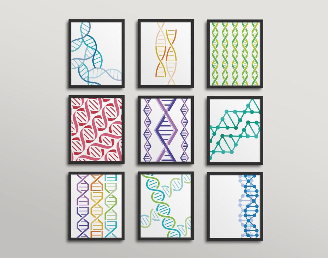 DNA Strands Art Gallery Wall - Classroom Decor, High School Middle ...